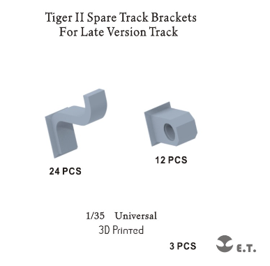 ET Model P35-317 Spare Track Brackets for King Tiger - Late Version Track