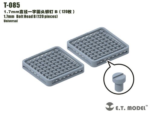 ET Model T-085 1.7 mm Bolt Head B (120 pieces)