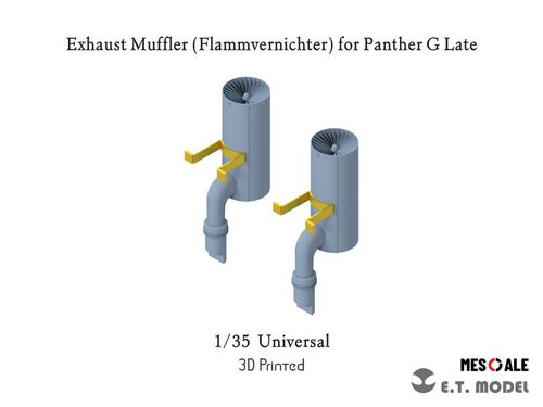 ET Model P35-233 Exhaust Muffler (Flammvernichter) for Panther G Late Version