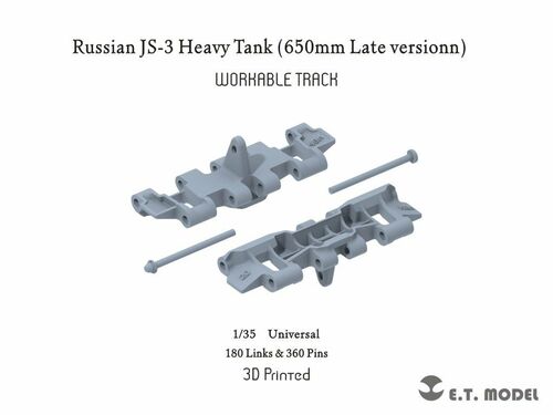 ET Model P35-051 Russian Heavy Tank IS-3 Late version - 650mm Workable Track