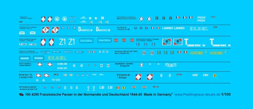 Peddinghaus-Decals 4290 French tanks in Normandy and Germnay 1944-1945