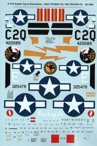 Microscale 481099 Republic P-47 D Thunderbolt (2 schemes)