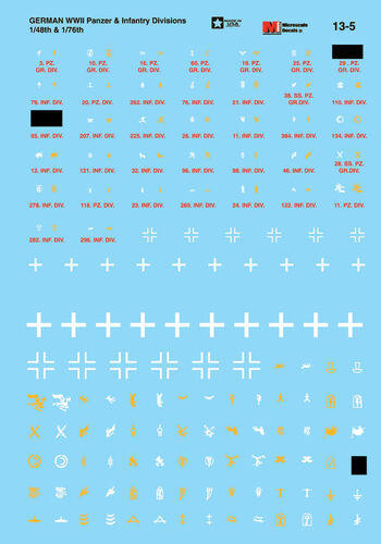 Microscale 13005 German WWII Panzer and Infantry Divisions Insignia