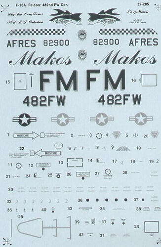 Microscale 32205 General-Dynamics F-16 A Fighting Falcon (1 scheme)