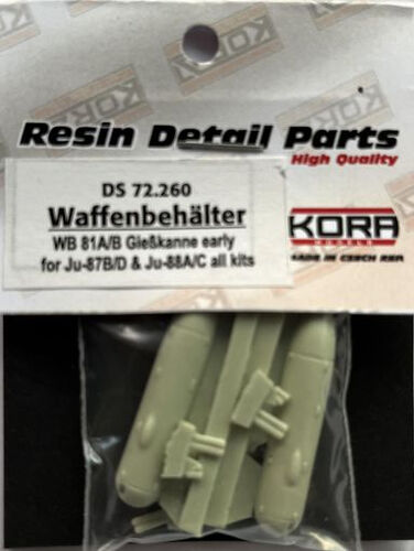 Kora Models DS72260 Waffenbehalter WB 81A/B Glesskane Early For Ju-87B/D And Ju-88A/C