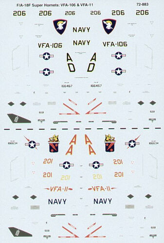 Microscale 72883 Boeing F/A-18 F Super Hornets (2 schemes)