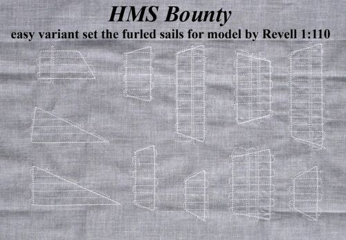 HiSModel S085f Bounty - set of easy sails for Furled