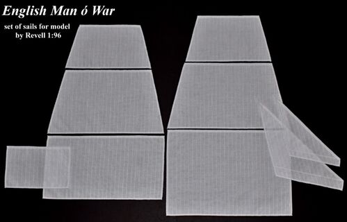 HiSModel S081 English Man o War - easy set of sails
