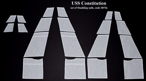 HiSModel S074s Constitution - set of Studding sails