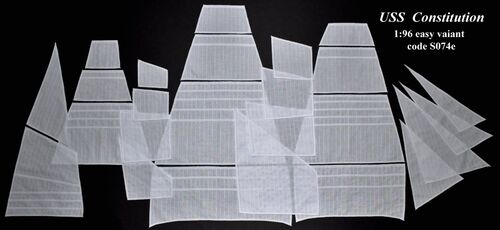 HiSModel S074e Constitution - easy set of sails