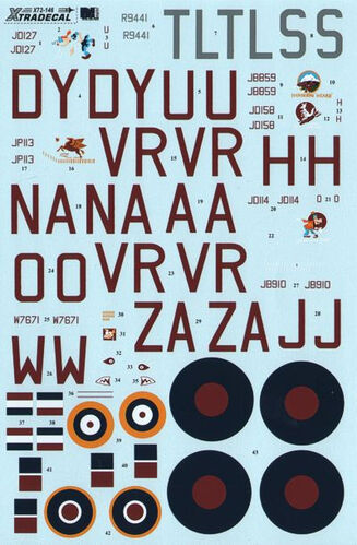 Xtradecal 72146 Handley-Page Halifax B.II (7 schemes)