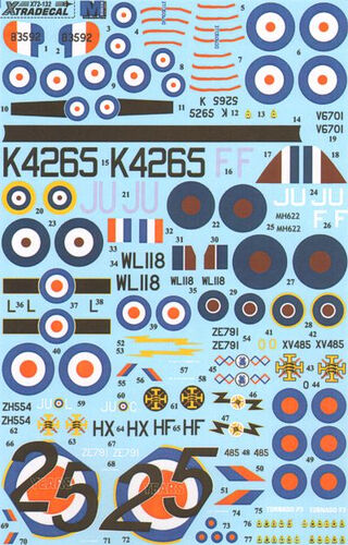Xtradecal 72132 RAF 111th Squadron History 1918 - 2011 (9 schemes)
