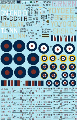 Xtradecal 72130 Supermarine Spitfire Mk.Vb (11 schemes)
