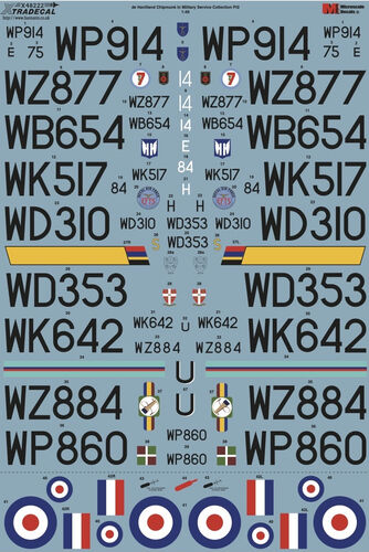 Xtradecal 48222 de Havilland Chipmunk In Military Service Part 2 (9 schemes)