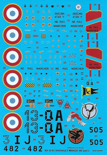 Berna Decals 32083 Dassault Mirage III E Armee de l'Air (French Air Force) Part 3