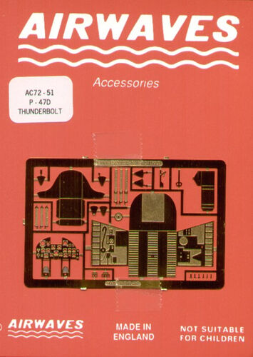 Airwaves C72051 Republic P-47D Thunderbolt - Cockpit Set (designed to be used with Academy and MPM Ltd kits)