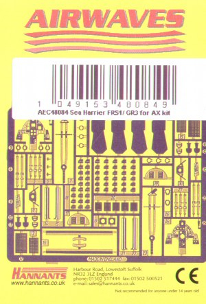 Airwaves C48084 BAe Sea Harrier FRS.1 / GR.3 (designed to be used with Airfix kits)
