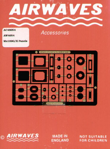 Airwaves C48054 Messerschmitt Bf-109 G/K panels (designed to be used with Fujimi kits)