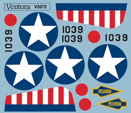 Ventura 3272 Prototype North American XP-51 Mustang 1039 Decals