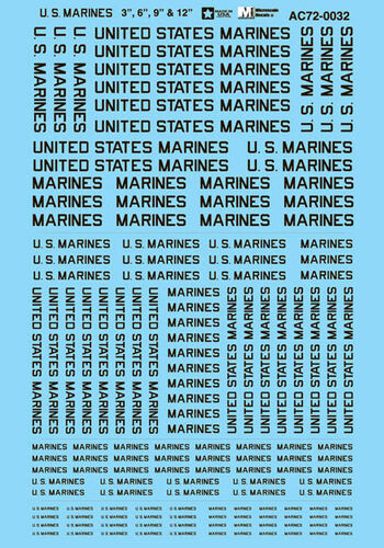 Microscale 72032 US Marines Lettering (4 sizes)