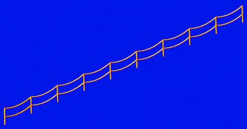 Metallic Details MD70004 Double stranded rail with sags