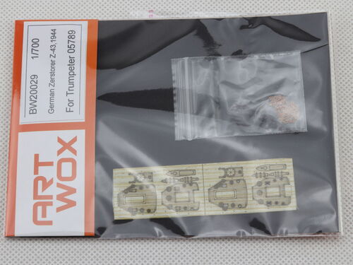 Artwox BW20029 German Zerstorer Z-43 (1944) Wood Deck (For Trumpeter 05789)