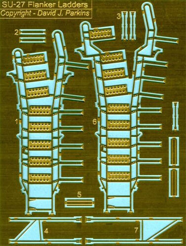 Flightpath UK P48211 Sukhoi Su-27 MKK/UB Flanker Ladders (for Academy, Eduard and Hobby Boss kits)
