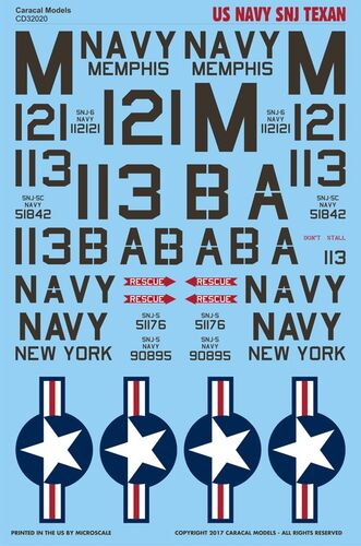 Caracal Models 32020 North American SNJ-5/6 Texan Decals