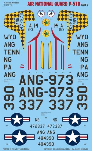 Caracal Models 48113 Air National Guard North American P-51 D Mustang