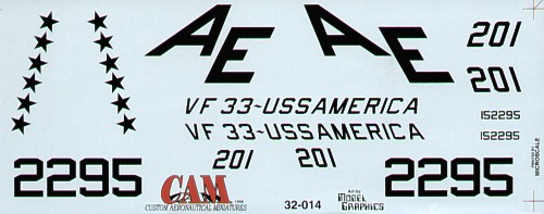 CAM 32014 McDonnell F-4 J Phantom - 152295 AE/201VF-33 Tarsiers USS America