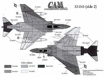 CAM 32043 McDonnell F-4 S Phantom - 155749 AA/110 VF-301 Ferris camouflage schemes 1983