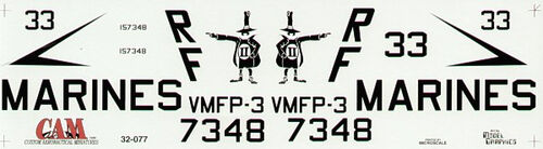 CAM 32077 McDonnell RF-4 C Phantom - 157348 VMFP-3 Eyes of the Corps RF/33