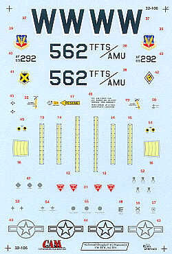 CAM 32106 McDonnell F-4 G Phantom Wild Weasel - 69-292/WW 562TFTS/AMU neutral/gunship grey camo