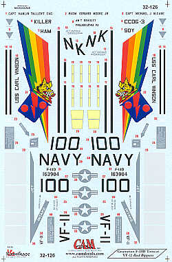 CAM 32126 Grumman F-14 D Tomcat - 163904 NK/100 VF-11 Red Rippers CAG USS Carl Vinson 1996