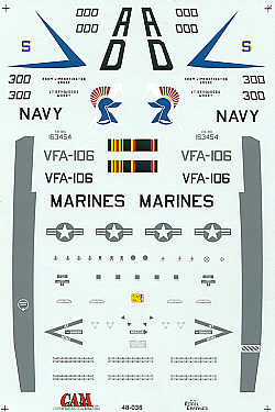 CAM 48036 McDonnell-Douglas F/A-18D Hornet - 163454 AD/300 VFA-106 NAS Jacksonville 1994