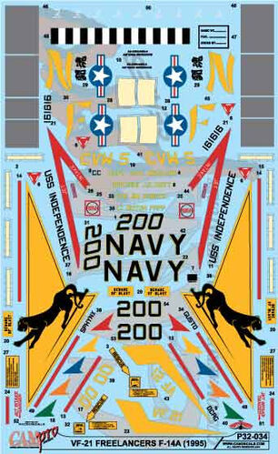 CAM P3234 Grumman F-14 A Tomcat - VF-21 Freelancers