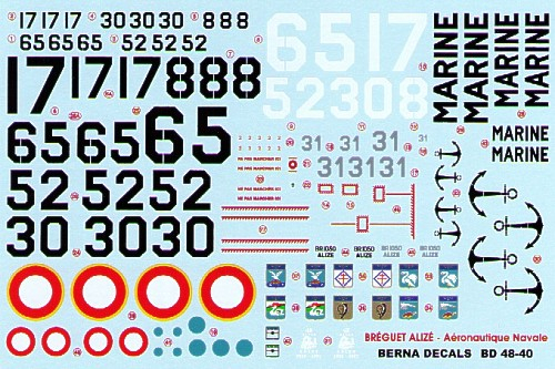 Berna Decals 48040 Breguet 1050 Alize (7 schemes)