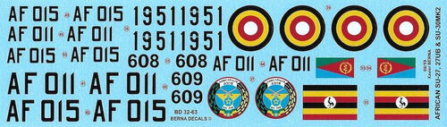 Berna Decals 32063 African Air Forces Sukhois Decals