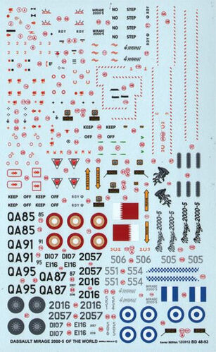Berna Decals 48093 Dassault Mirage 2000-5 of the world