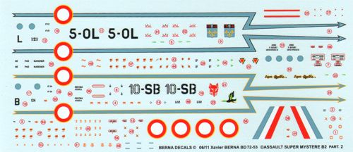 Berna Decals 72053 Dassault Super Mystere B.2 Part 2
