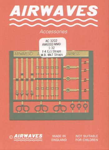 Airwaves C32002 McDonnell F-4E/J Phantom Seat Harness (for Revell and Tamiya kits)