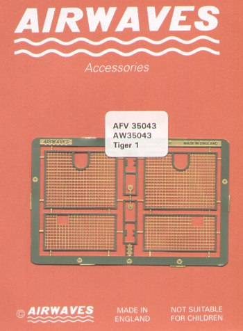 Airwaves C35043 Pz.Kpfw.VI Tiger I engine grilles (for Tamiya kits)
