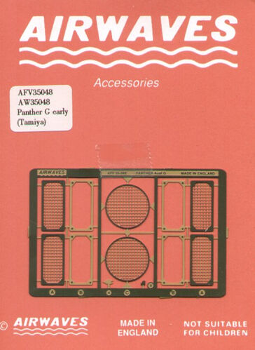 Airwaves C35048 Pz.Kpfw.V Panther Ausf.G Early version grilles (for Tamiya kits)