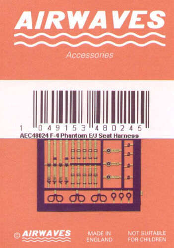 Airwaves C48024 McDonnell F-4E/J Phantom Seat Harness for use with Martin-Baker Mk.7 seats (for Hasegawa kits)