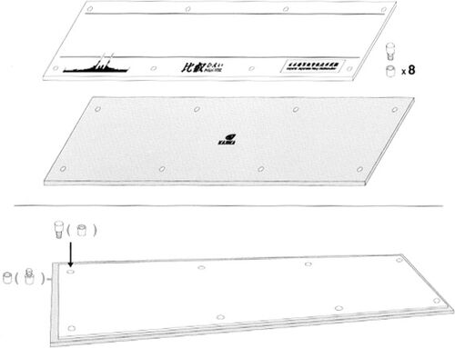 Kajika Model 71013 IJN Battlecruiser Hiei 1915 Display Base