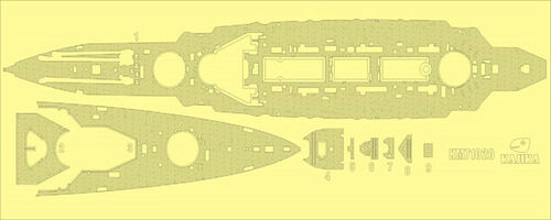 Kajika Model 71020 IJN Battlecruiser Haruna 1915 Wooden Deck (For KM70003)