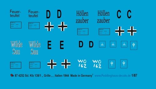 Peddinghaus-Decals 4252 SdKfz 138/1 Grille - Italy 1944