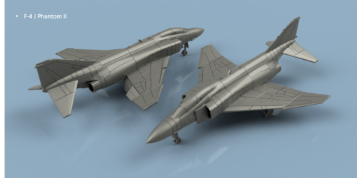 L'Arsenal 2.0 3D700162 F-4 J Phantom II wings unfolded (5 planes)