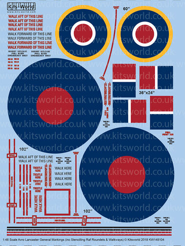 Kits World 148104 Avro Lancaster General Markings