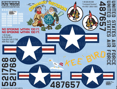 Kits World 148074 Boeing B-29 A ('Command Decision' and 'Kee Bird')